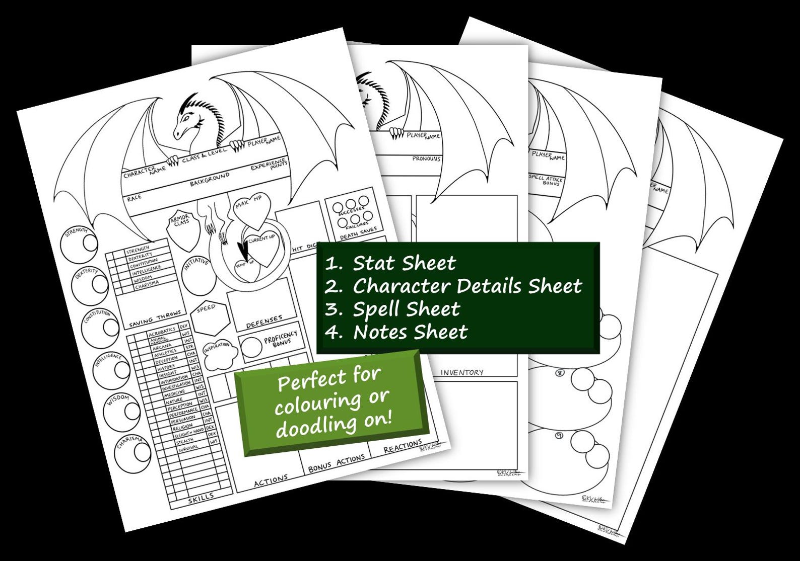 Form Fillable 5e Dnd Character Sheet PDF | Dnd 5e Character Sheets ...