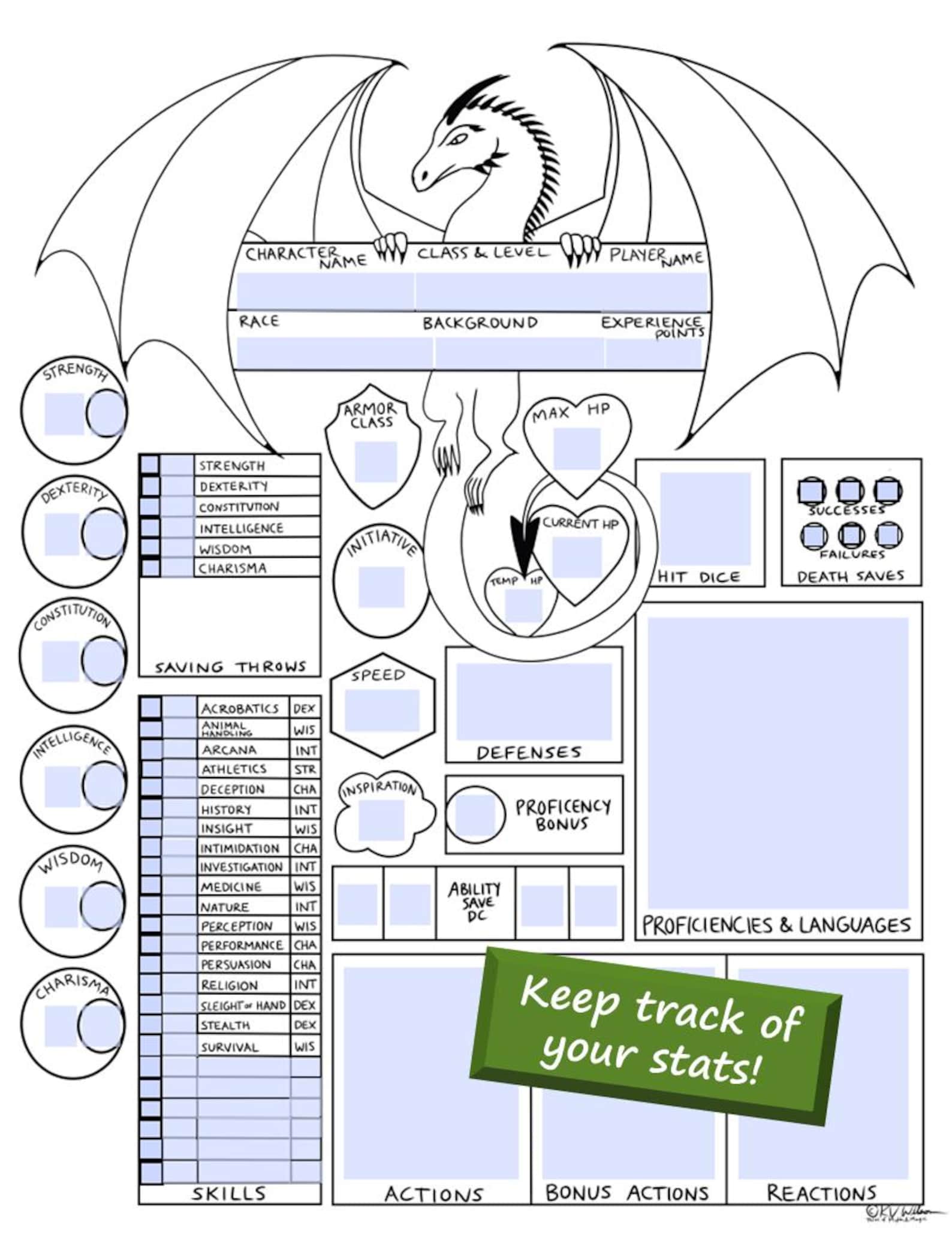 Form Fillable 5e Dnd Character Sheet PDF | Dnd 5e Character Sheets ...