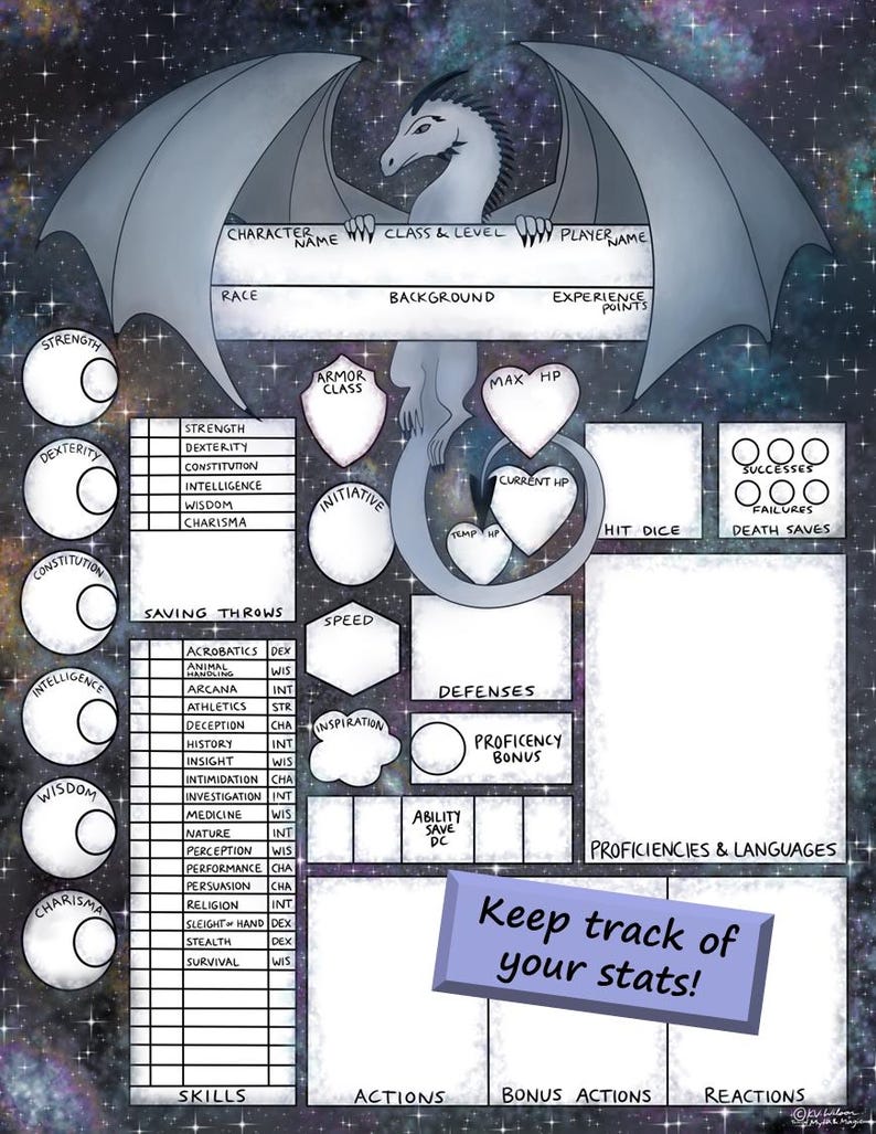 Dnd Character Sheets PDF | Printable PDF Character Sheet | Dungeons and ...