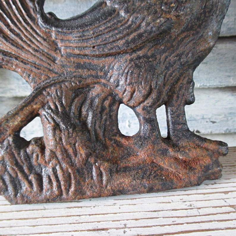 Antique Cast Iron Rooster Wall Decor/plaques Circa - Etsy