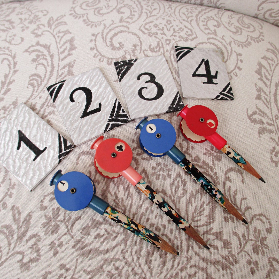 Vintage/retro Card Game Pencil Score Keepers - Etsy