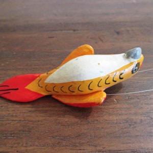 Small Vintage Hand Painted Clay Parrot - Yellow & Red - 3 1/2" - Etsy