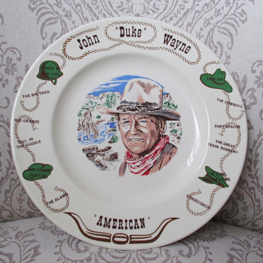 Vintage Collectible John duke Wayne american Plate Excellent Condition ...