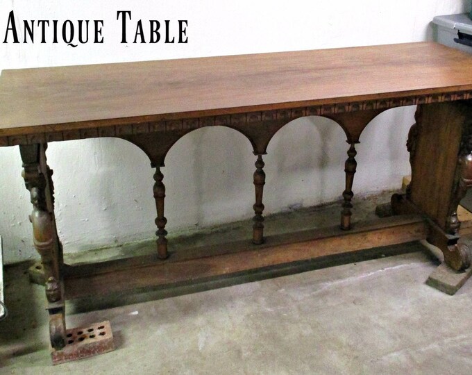 Gorgeous & Unusual Antique Buffet Table Over 100 Years OLD - Etsy