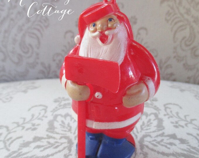Retro 1950's Hard Plastic Rosbro Santa Figure - Etsy