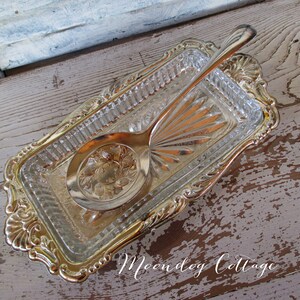 Beautiful Vintage Relish Tray and Spoon Set Silver Tray - Etsy