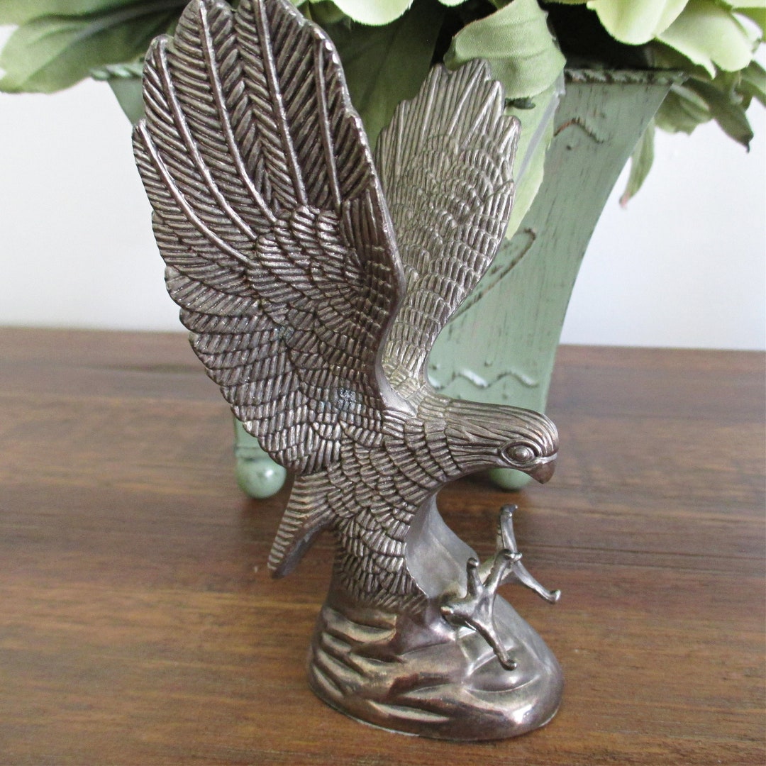 Vintage Hampshire Genuine Silver Plated Eagle Sculpture - Circa 1980's ...