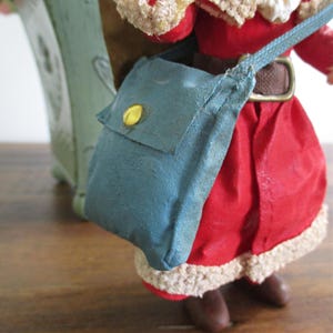 Vintage Handpainted Fabric Mache Santa Claus Figure - Etsy