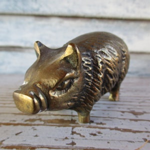 Unusual Vintage Brass Pig Rattle Hollow With Rattle Inside 3 Long - Etsy