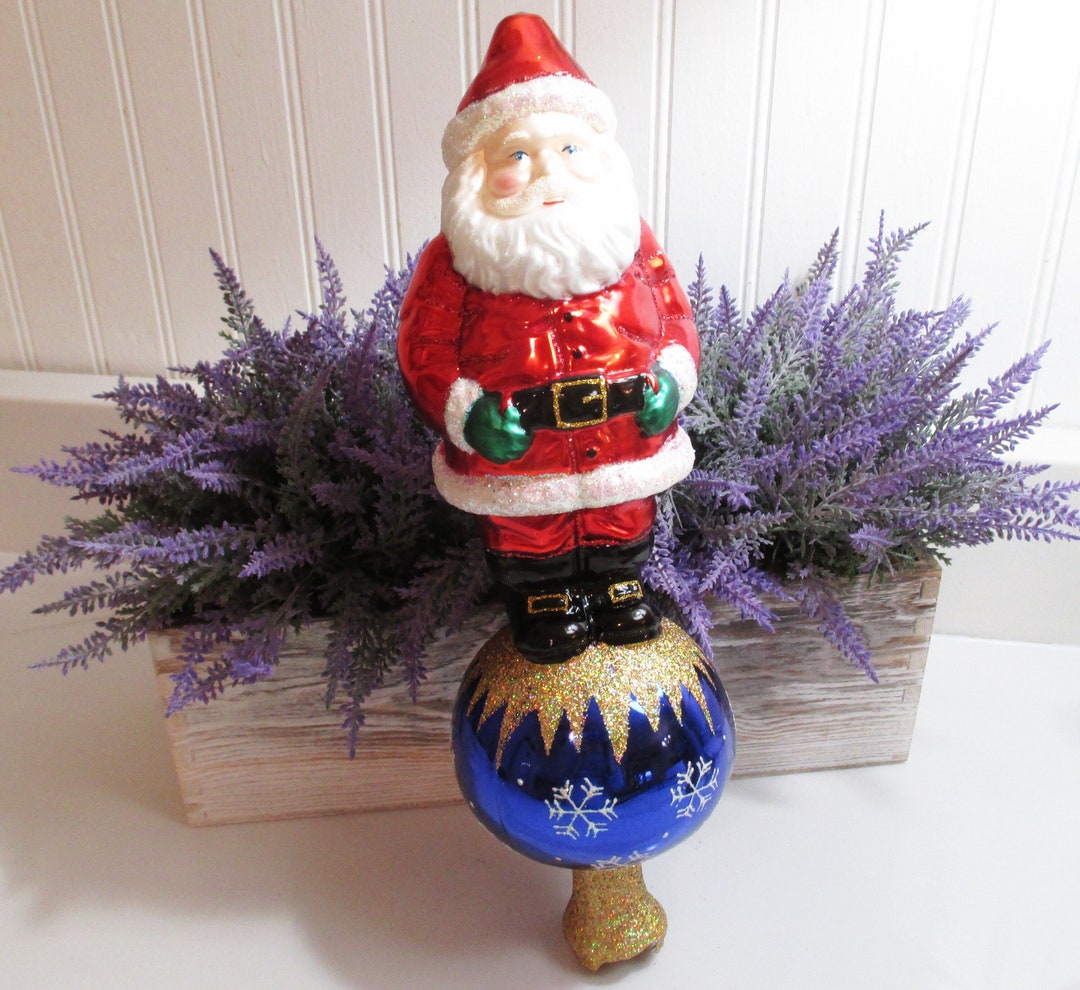 Merck Family's Old World Christmas Santa Tree Topper - Etsy