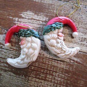 Beautiful Set of Christmas Santa Ornaments - Etsy