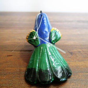 Small Vintage Hand Painted Clay Bird Blue/red/yellow& Green 3 Long Free ...