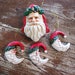 Beautiful Set of Christmas Santa Ornaments - Etsy