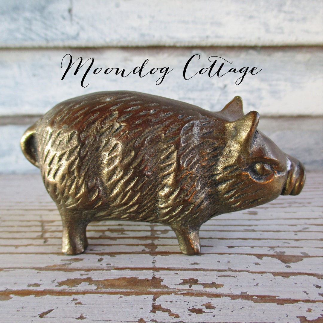 Unusual Vintage Brass Pig Rattle Hollow With Rattle Inside 3 Long - Etsy