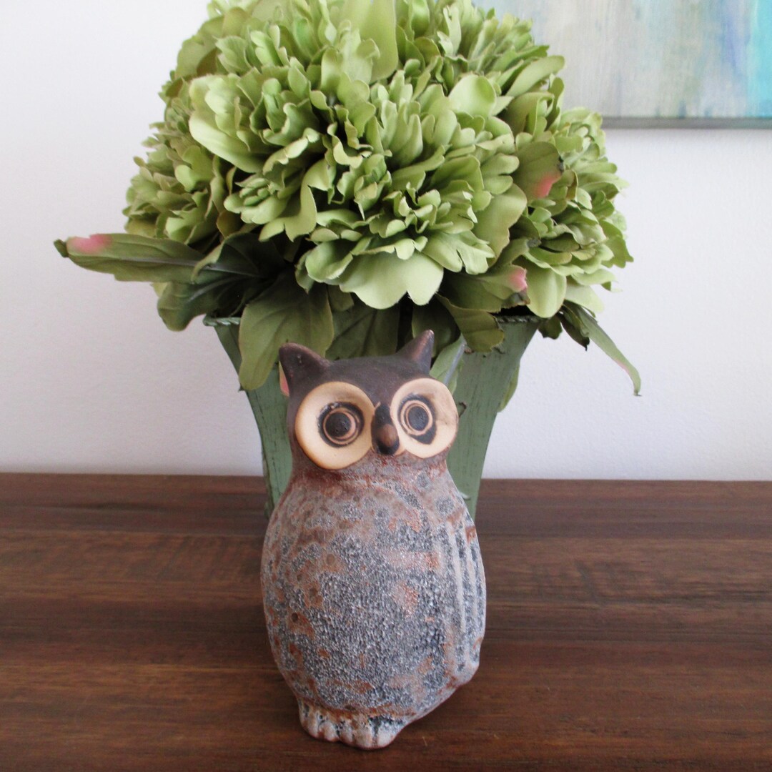 Adorable Pottery Owl Vase #2 - 5 1/8" - Etsy