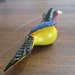 Small Vintage Hand Painted Clay Bird - Black/red/yellow/green & Blue ...