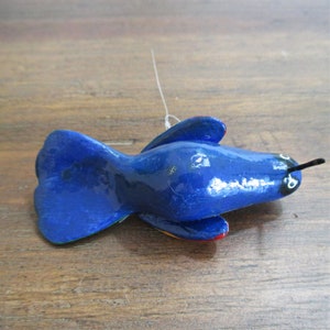 Small Vintage Hand Painted Clay Bird Blue/red/yellow& Green 3 Long Free ...