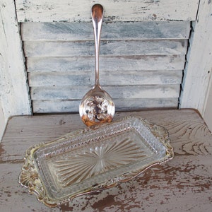 Beautiful Vintage Relish Tray and Spoon Set Silver Tray - Etsy