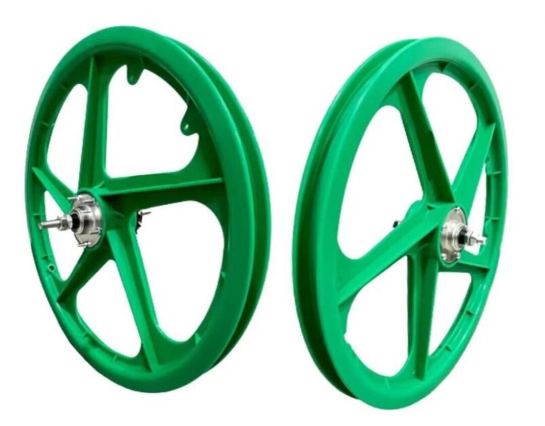 BMX Bicycle 20" PVC Rim Complete GREEN Wheelset Express Ship - Etsy