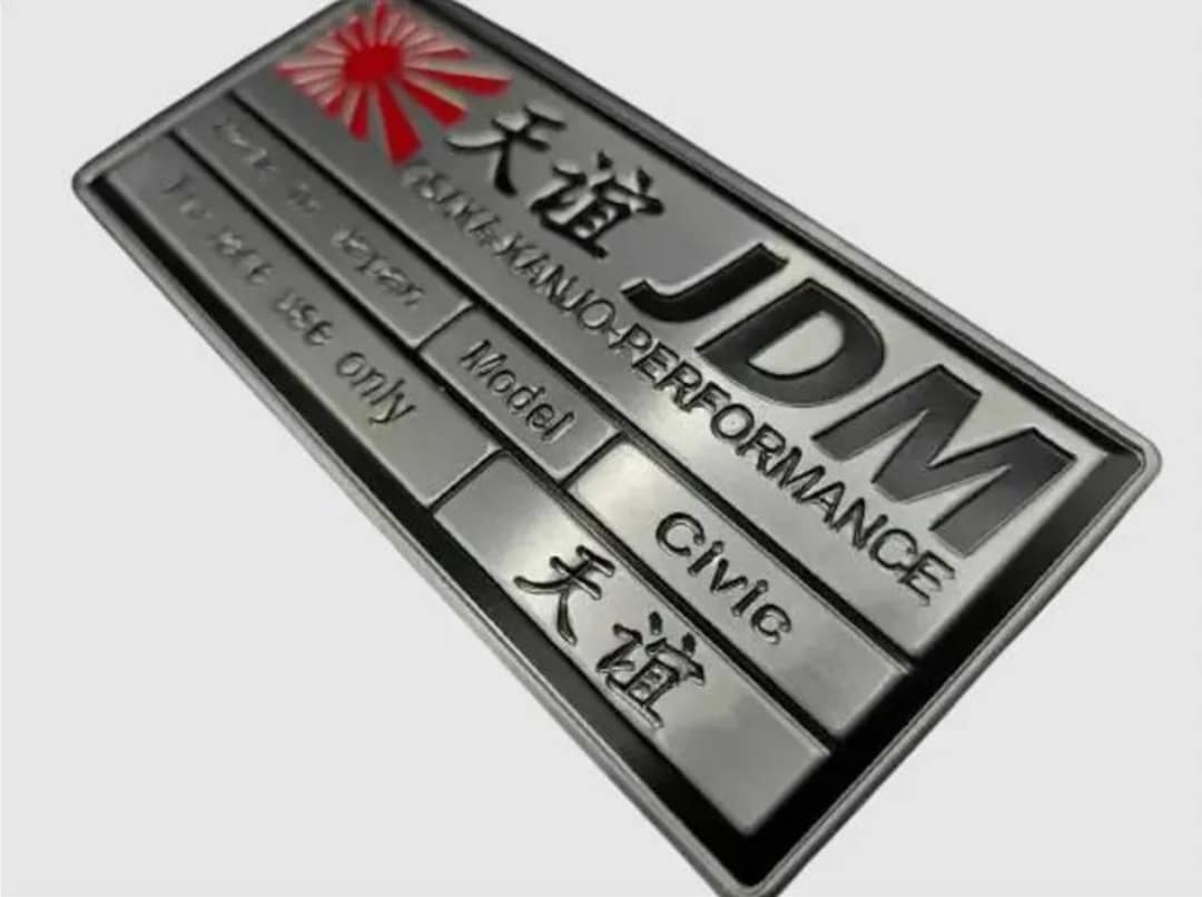 Honda Civic Emblem Metal Kanjo Zoku Jdm Fd2r Fk8 Fc Fd Fe Ef Eg Ek ...