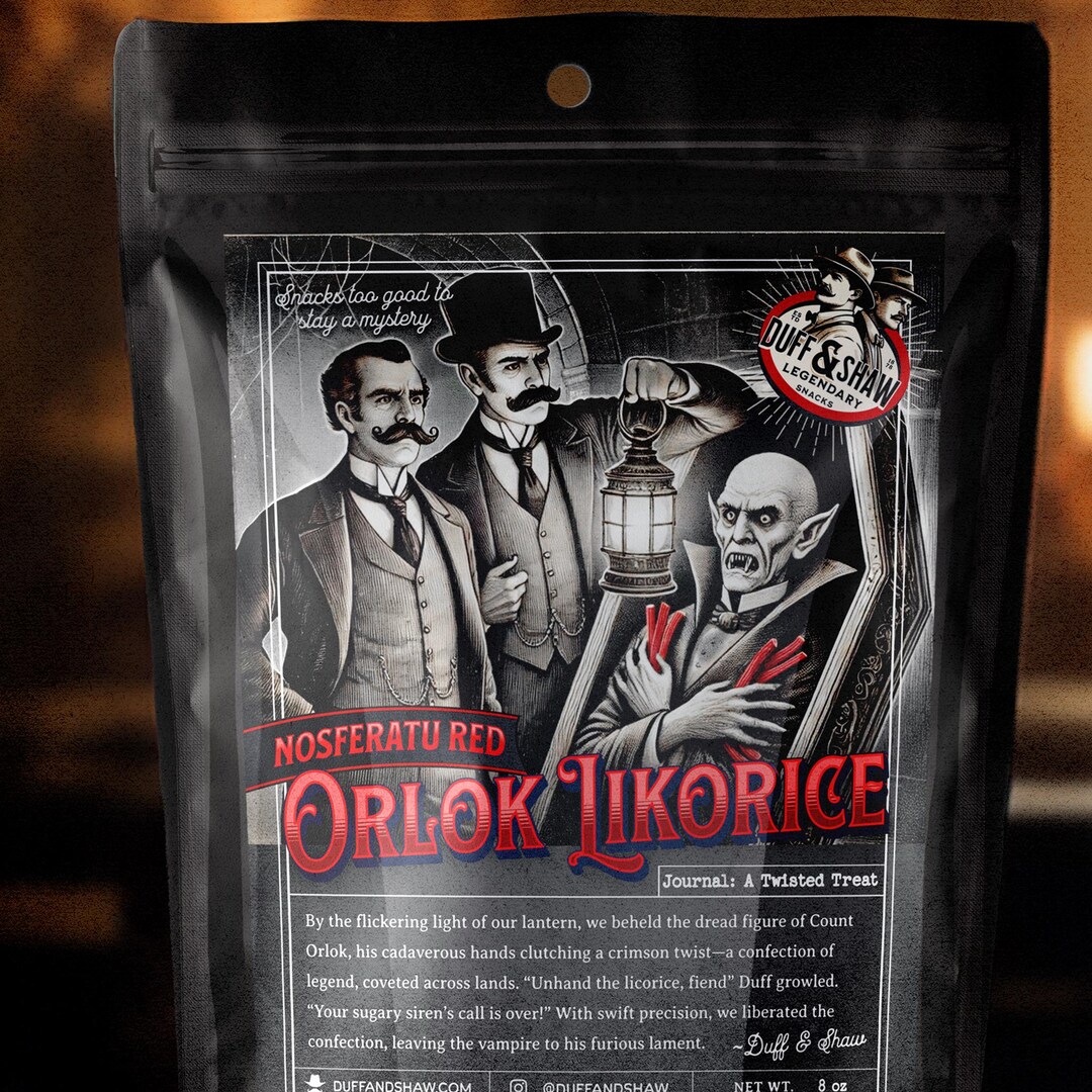 Nosferatu Red Licorice: Vampire-themed Gourmet Candy - Etsy