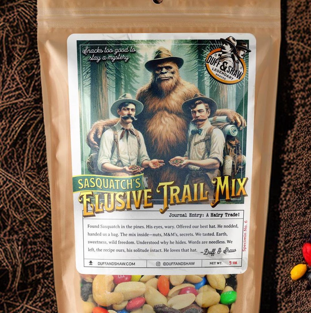 Sasquatchs Trail Mix Bigfoot Snack Blend With Nuts, M&ms. Fun Gift for ...
