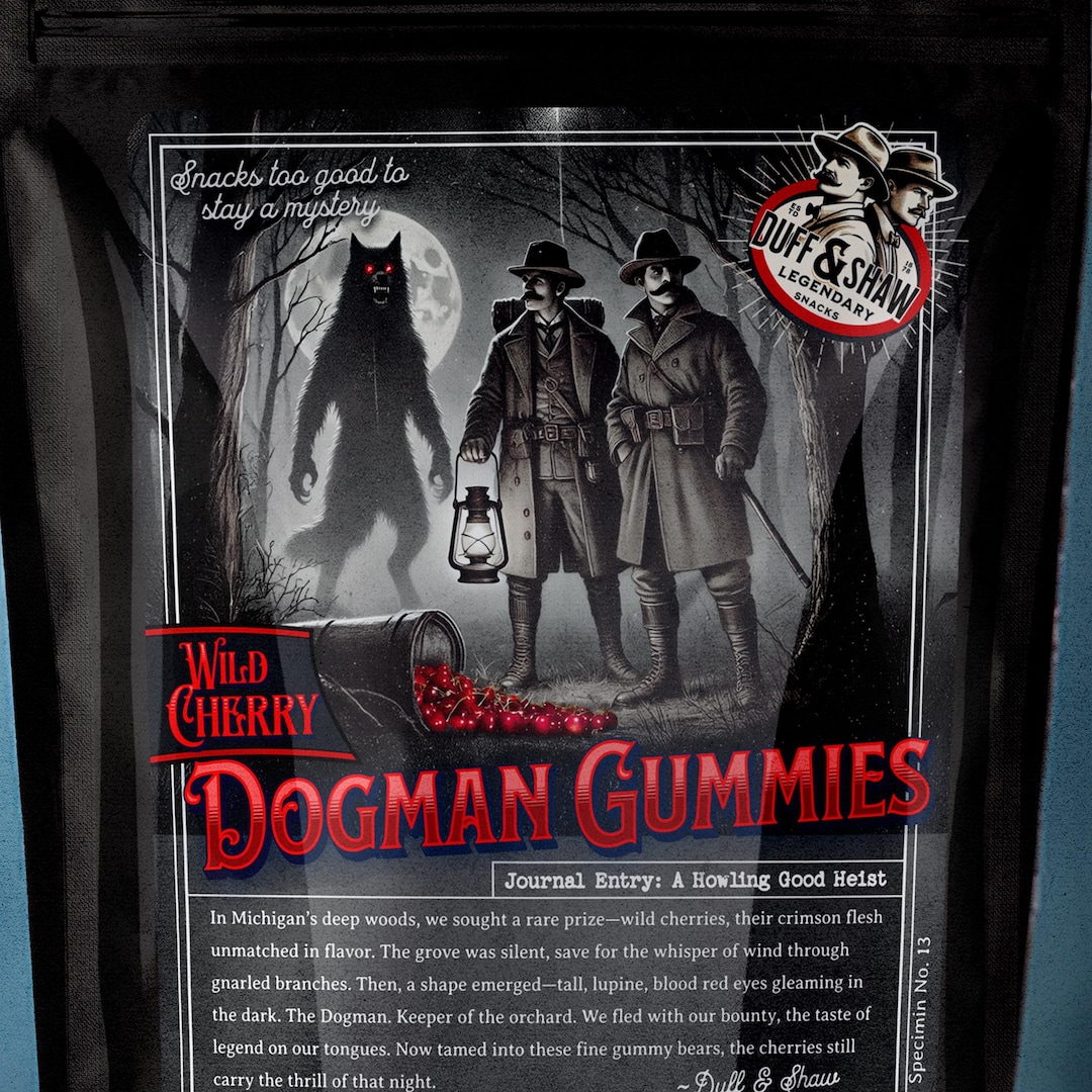 Wild Cherry Dogman Gummies: Michigan Cryptid Candy (8 Oz Bag) - Etsy