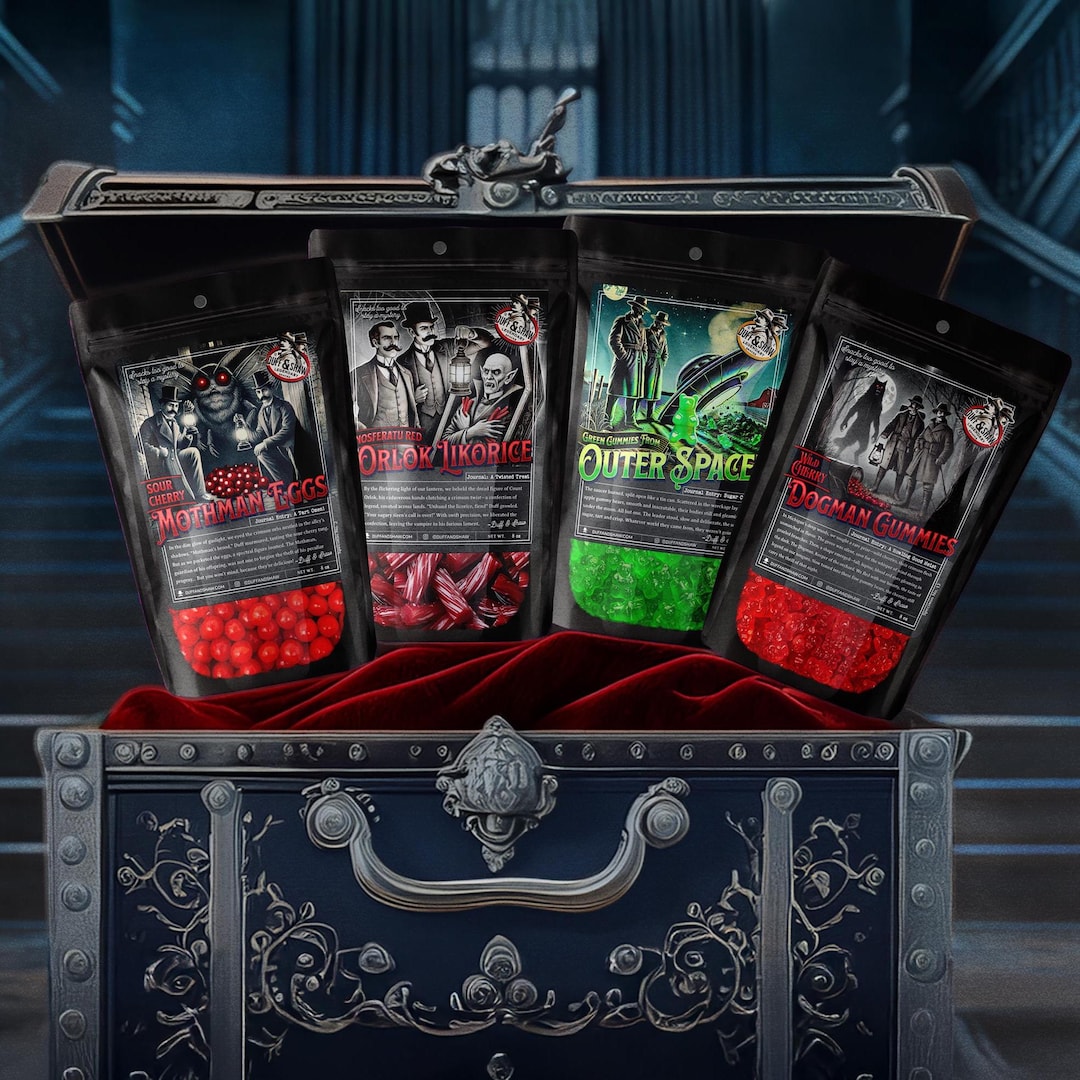 Spooky Cryptid Candy Bundle – Monster Gummies & Licorice Gift Pack - Etsy