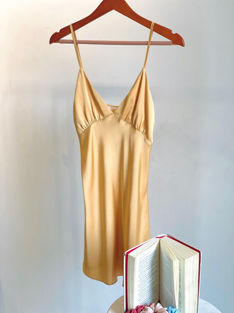 Silky Satin Slip Dress Women Cami Nightdress Bridal Sleepwear Custom ...