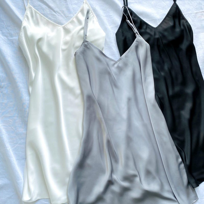 Cream Silk Slip Nightgown - Etsy