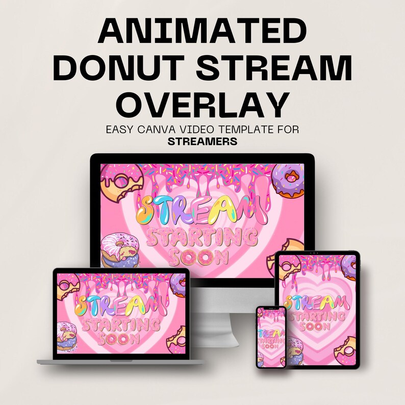 Animated Stream Overlay, Dessert Streaming Template, Vtuber Stream ...