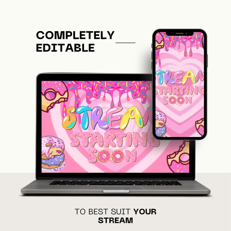 Animated Stream Overlay, Dessert Streaming Template, Vtuber Stream ...