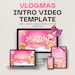 Baking Vlogmas Youtube Video Intro Template for Canva, Channel Content ...