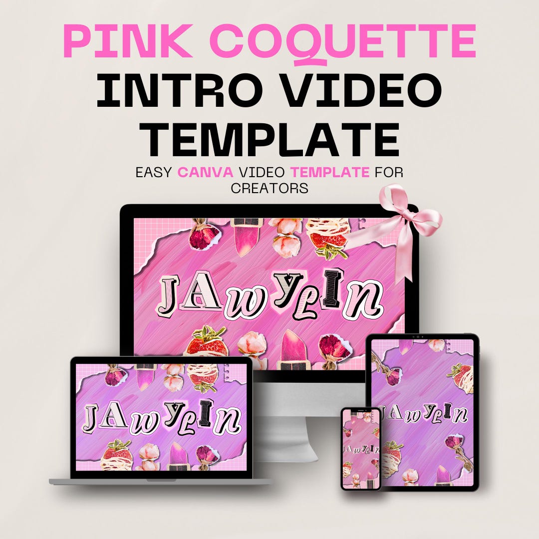Aesthetic Notebook Y2k Youtube Video Intro Template for Canva, Channel ...