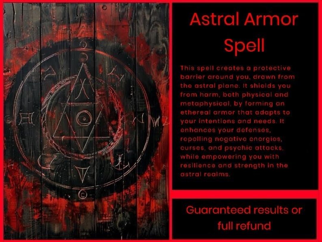 Astral Armor Protection Spell - Etsy