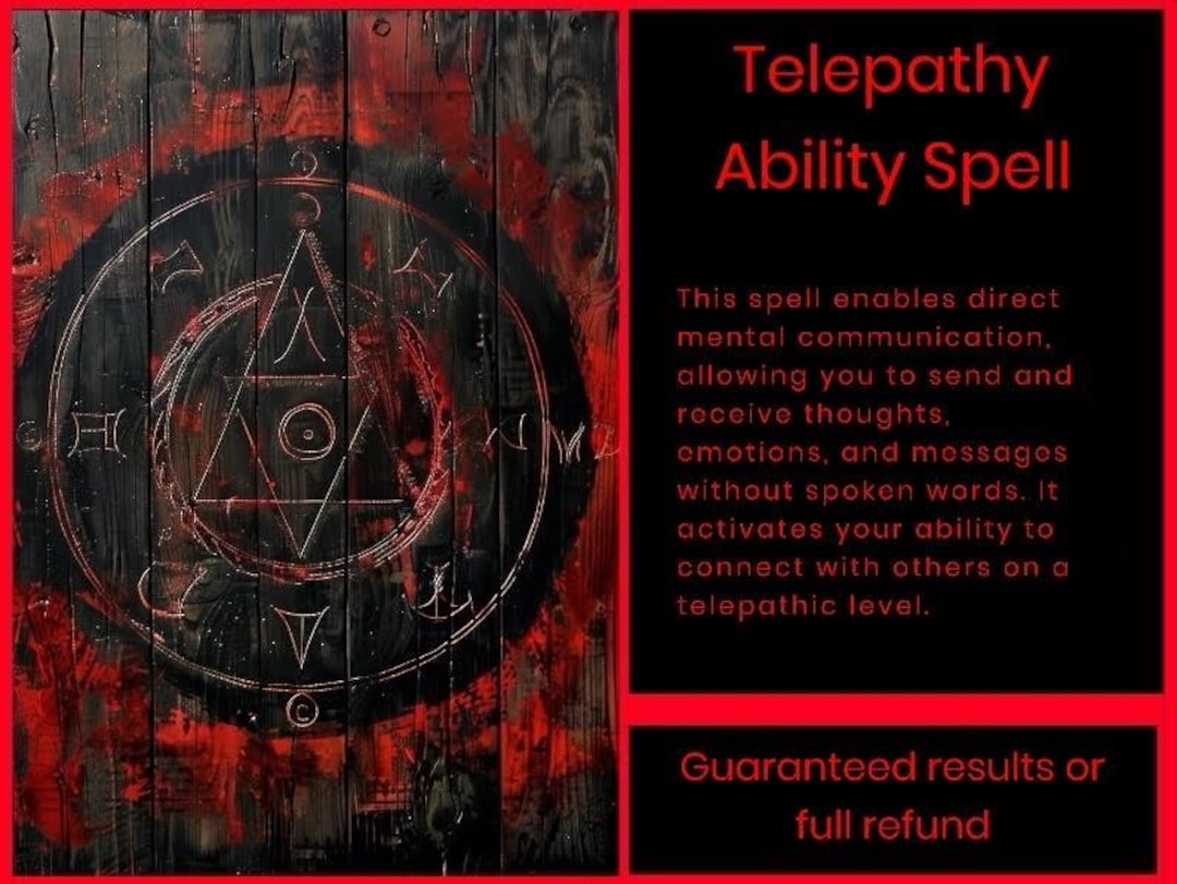 Telepathy Ability Spell Mind Reading Cast - Etsy