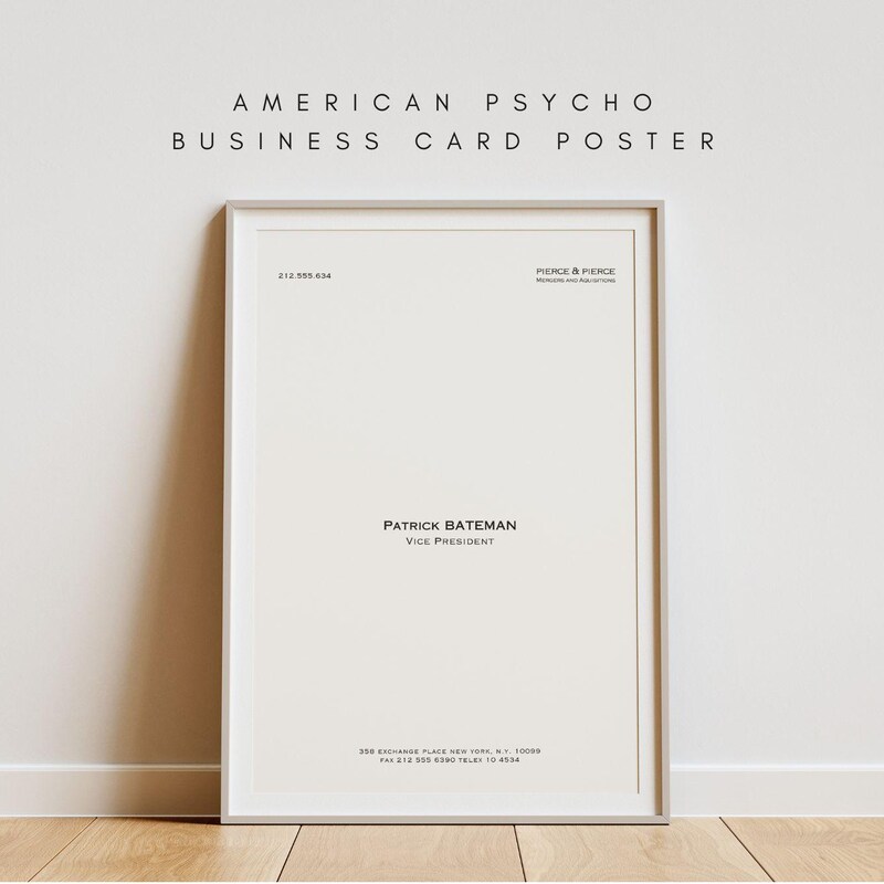 Patrick bateman business card print - Etsy.de