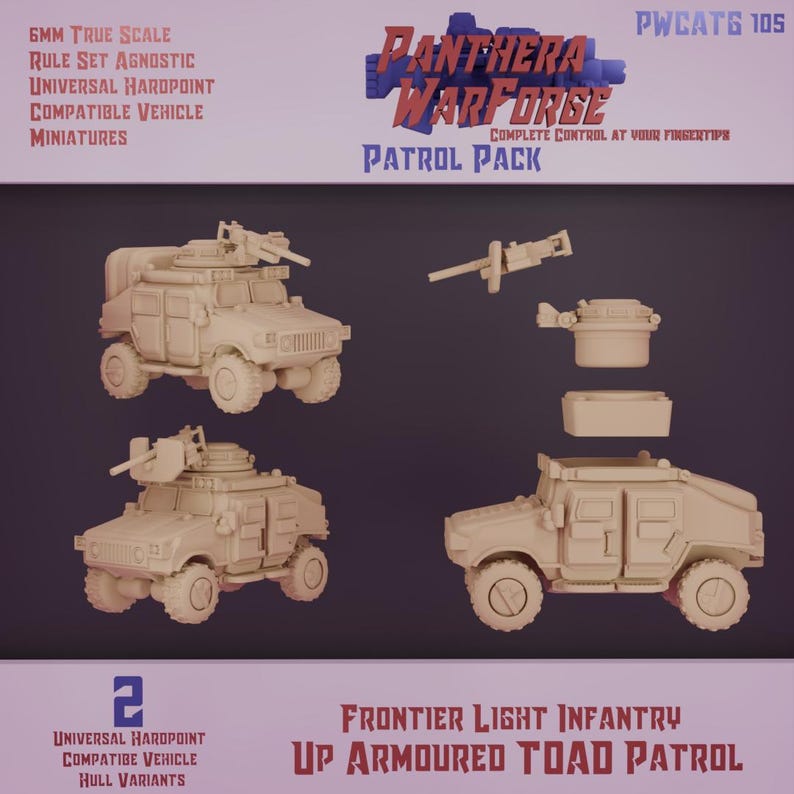 Up Armoured TOAD: Universal Hardpoint System Patrol Pack 6mm Real Scale ...