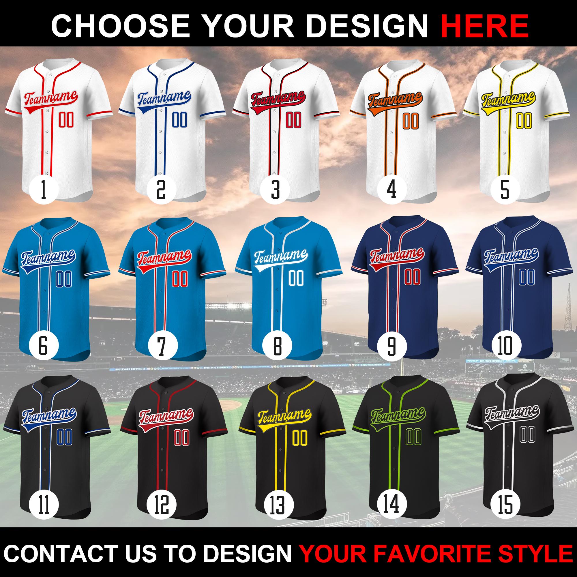 Custom Baseball Jersey Personalized Embroidery Name Number Logo Sports ...