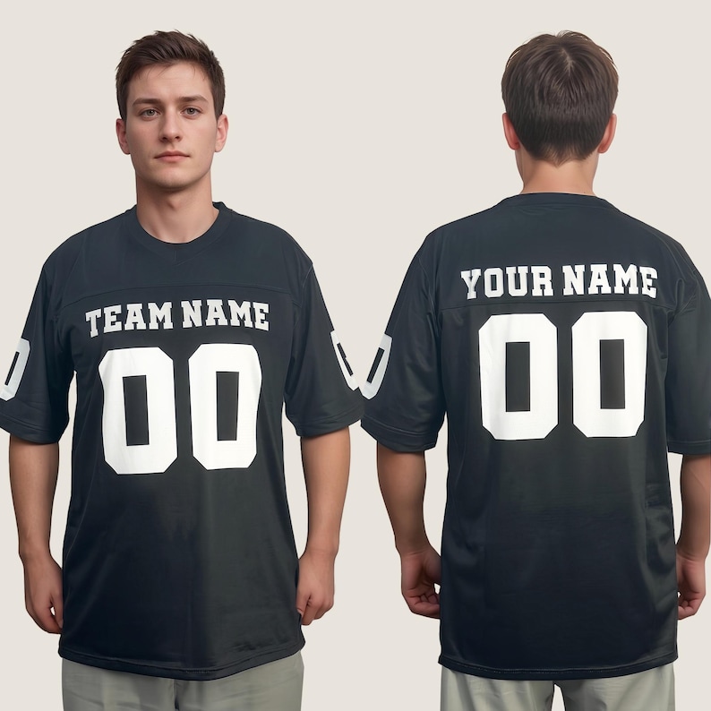 Custom Football Jersey: Personalized Stitched Name & Number - Etsy