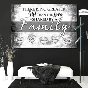 Family Wall Art | Family Artwork Home Decor, Custom Quote Canvas, Name ...