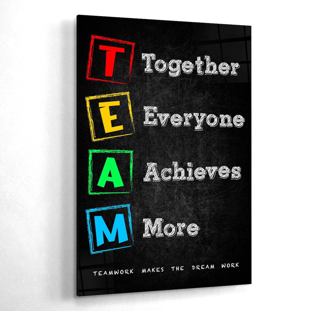 Office Wall Art | Together We Succeed: Inspiring Teamwork Canvas Wall ...