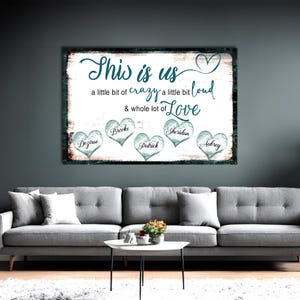 Family Wall Art | This is Us - Personalized Family Living Room Wall ...