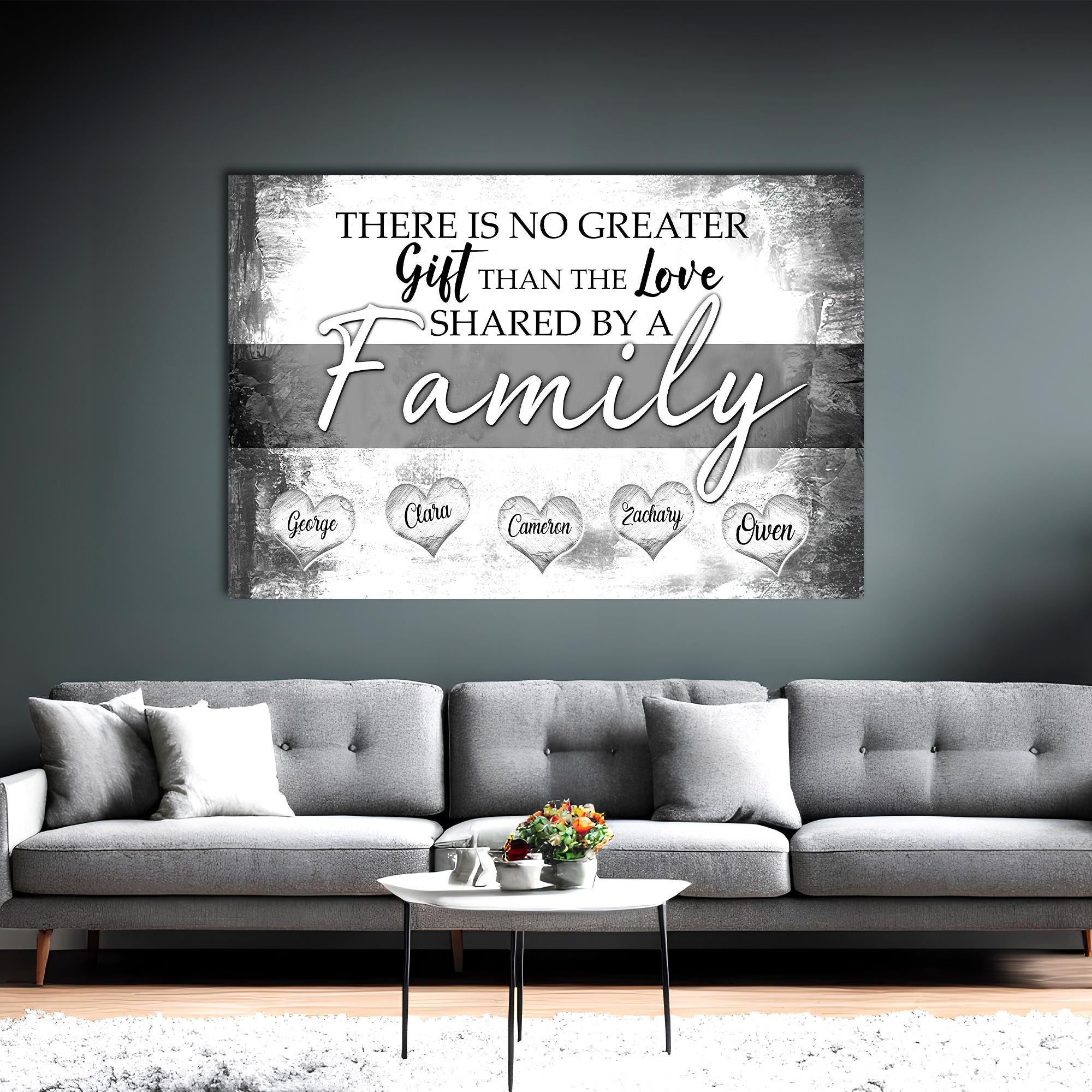 Family Wall Art | Family Artwork Home Decor, Custom Quote Canvas, Name ...