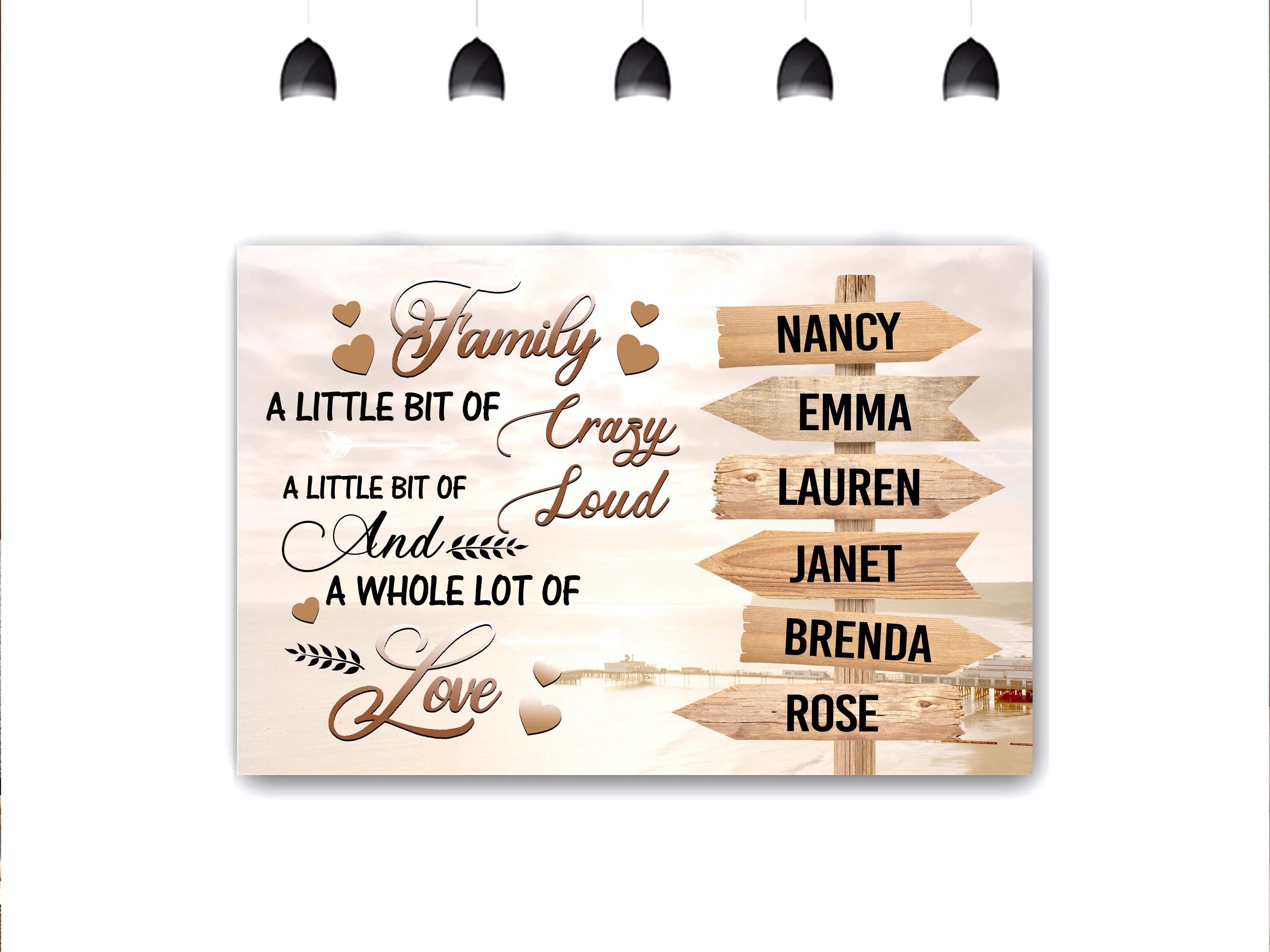 Family Wall Art | Custom Family Wall Art, Personalized Family Name ...