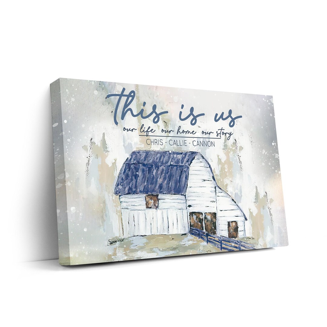 Family Wall Art | This is Us - Family Name Sign Canvas Prints ...