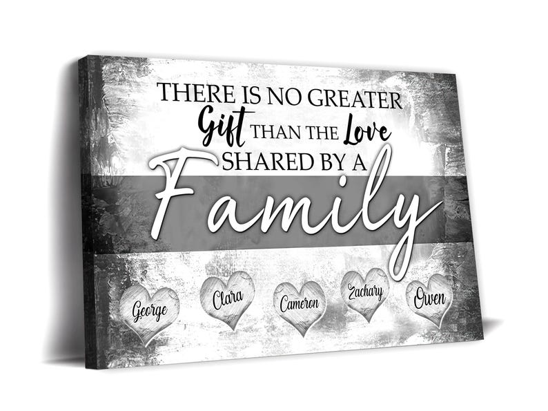 Family Wall Art | Family Artwork Home Decor, Custom Quote Canvas, Name ...