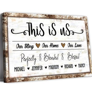 Family Wall Art | Our Home Our Story Welcome Home Sign Family Decor ...
