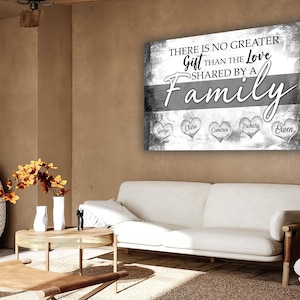 Family Wall Art | Family Artwork Home Decor, Custom Quote Canvas, Name ...