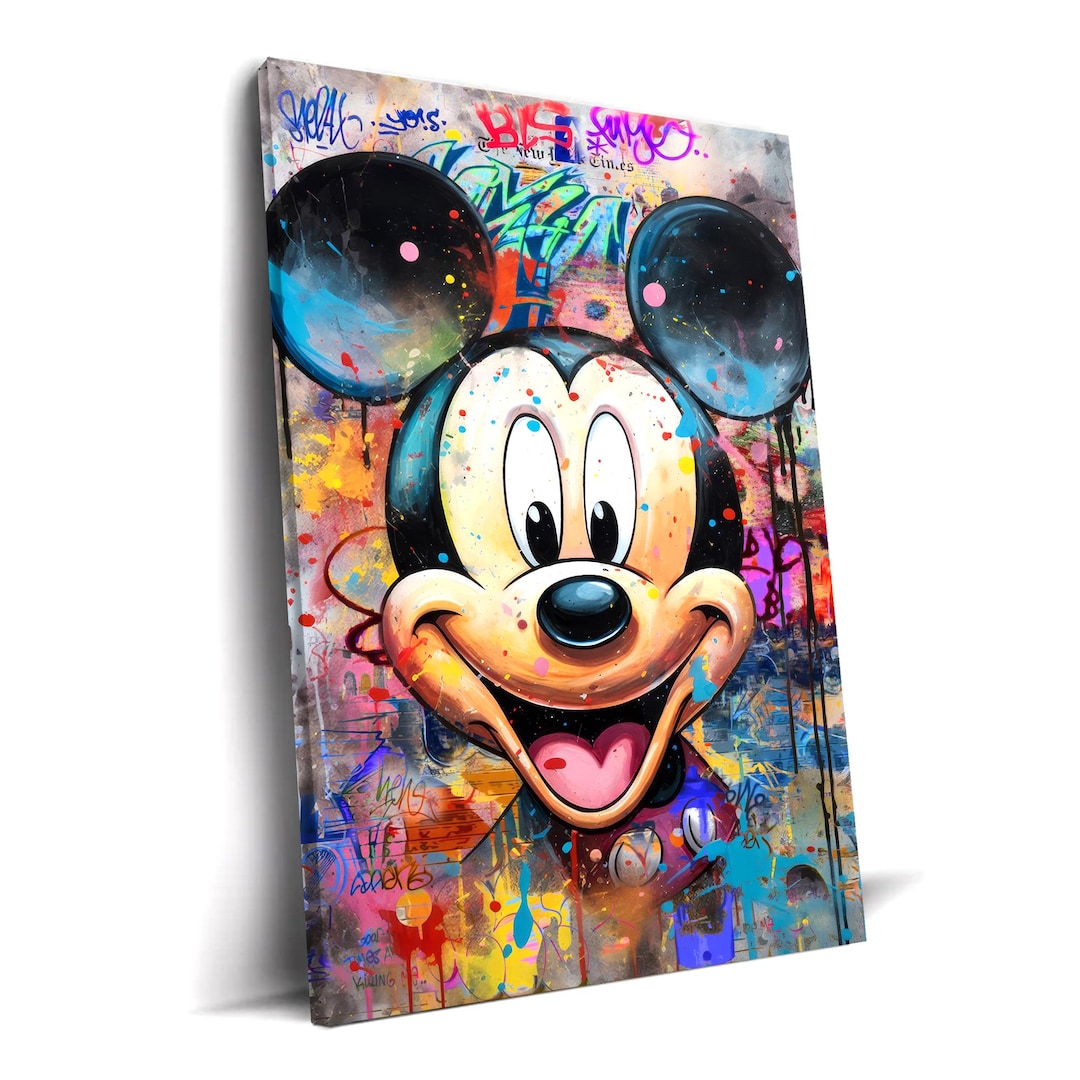 Disney Art | Minnie Mouse Graffiti Canvas Art Print, Disney Love on ...